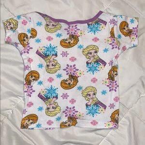 Disney | Pajamas | Euc Frozen Pj Set Anna Elsa Purple Snowflake 3t ...